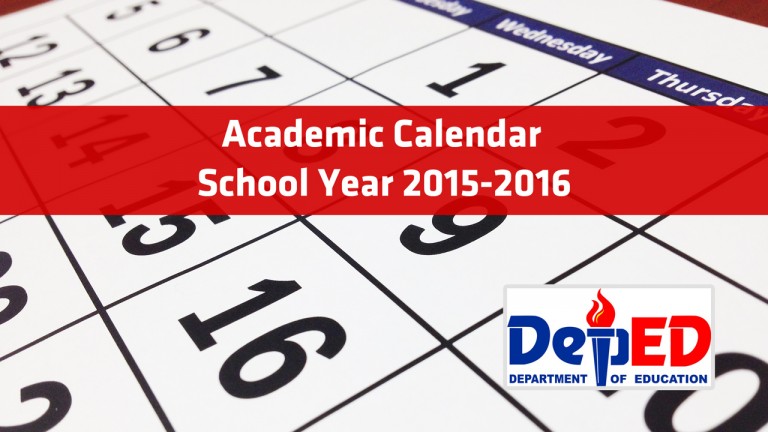 DepEd Releases Official School Calendar For School Year 2015-2016